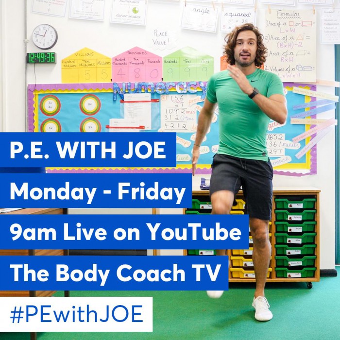 Joe Wicks becomes the nation's PE teacher - and we join in at home ...