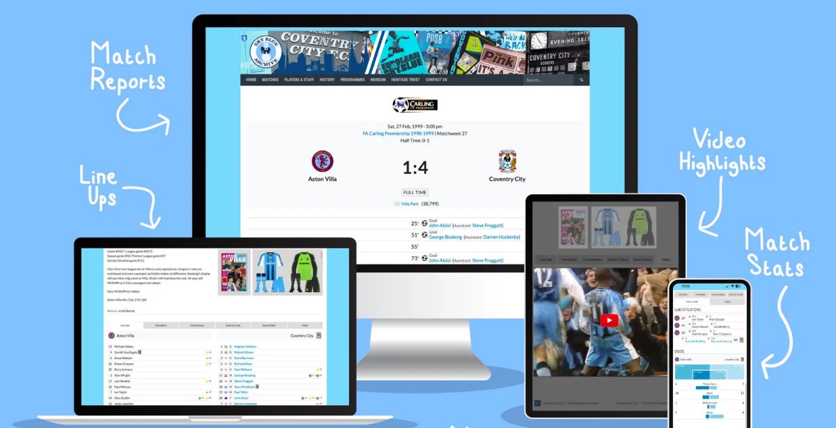 FOOTBALL - New Sky Blue Archive website launched detailing Coventry ...